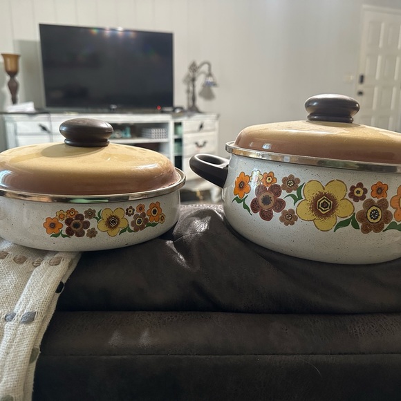 Kitchen | Vintage Floral Cookware Set With Lids | Poshmark